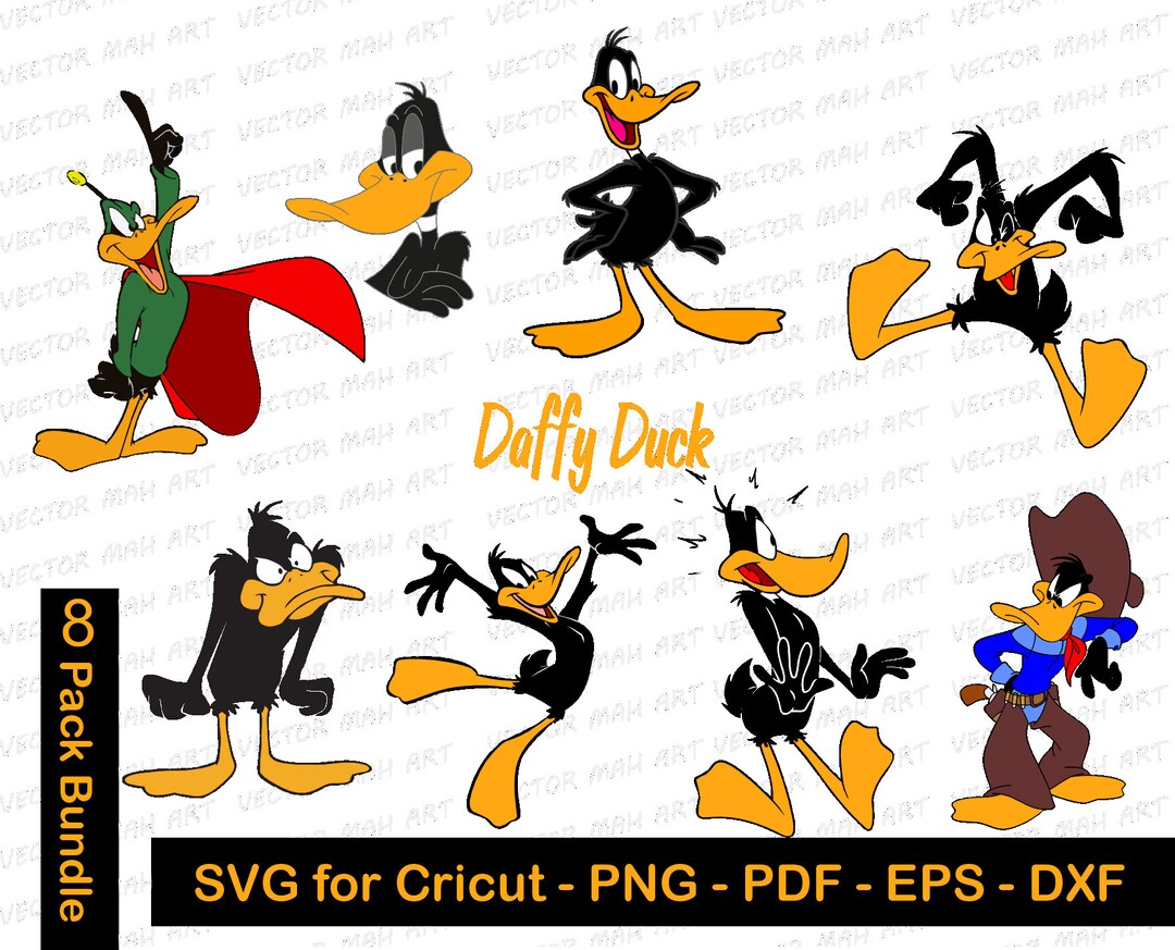 Daffy Duck Svg Bundle, Daffy Duck Png, Daffy Duck Cricut, Silhouette ...