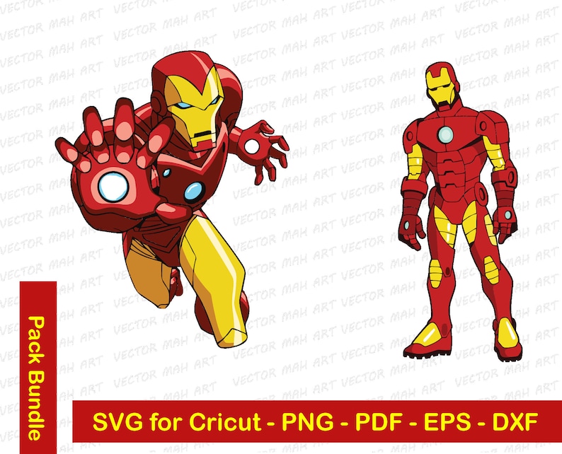 Iron Man Svg Bundle, Iron Man Png, Iron Man Cricut, Silhouette Clipart ...