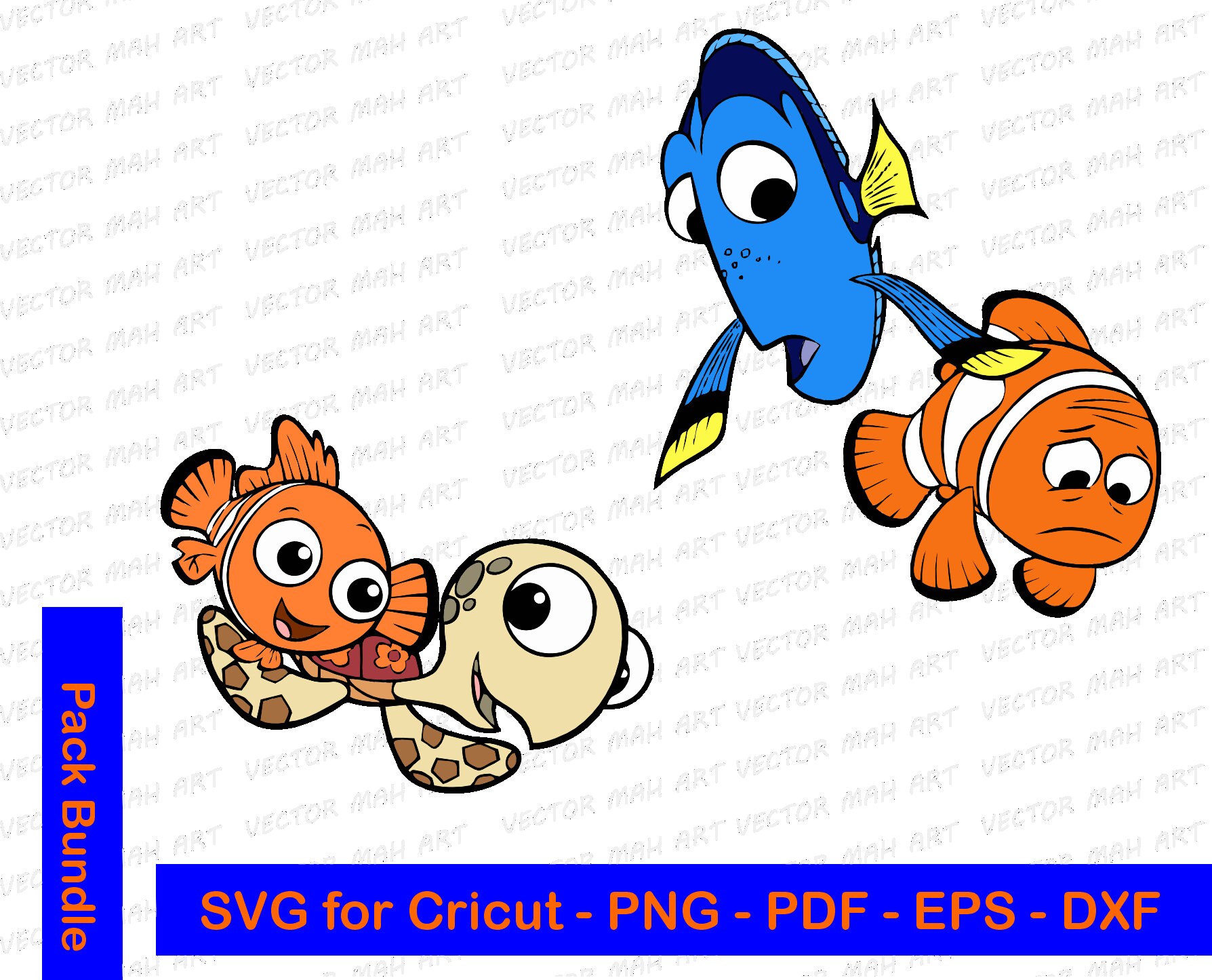 Finding-nemo Svg Bundle, Finding-nemo Png, Finding-nemo Cricut ...