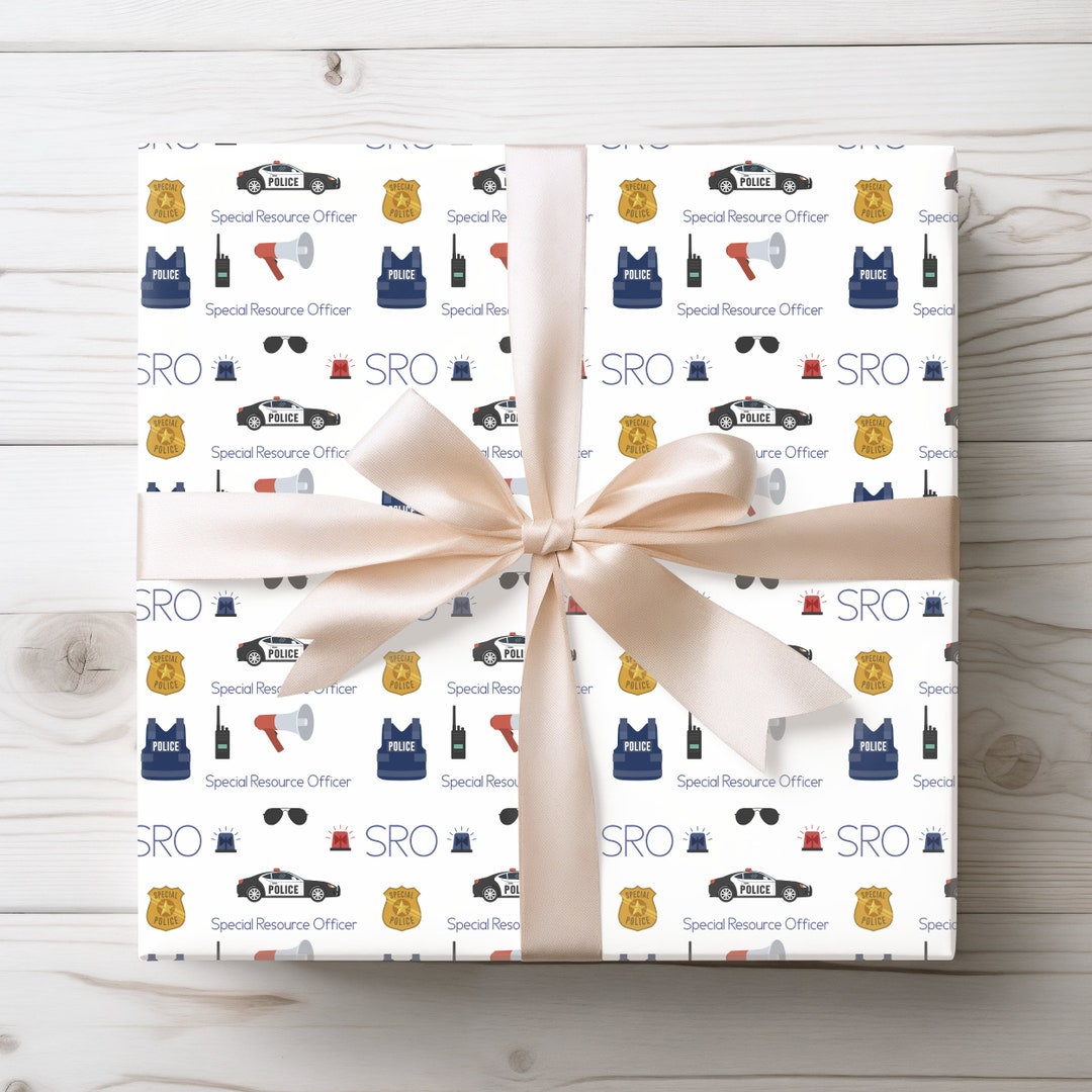 SRO Wrapping Papers, School Resource Officer Gift Wrap, School Police ...