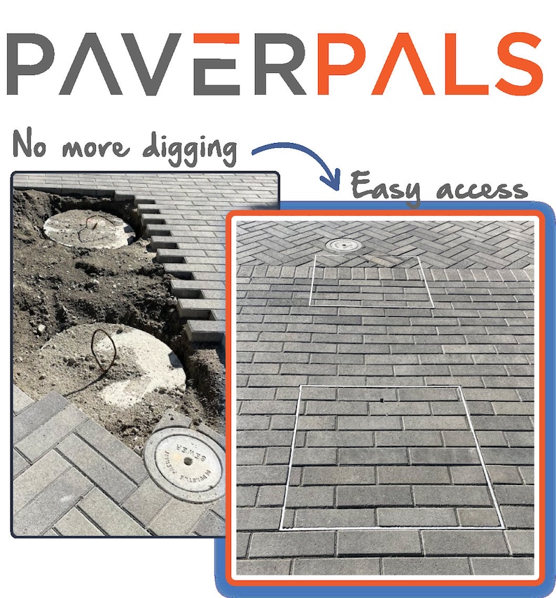 Paverpals Hidden Access Covers: Seamlessly Blend Pool Skimmer, Septic ...