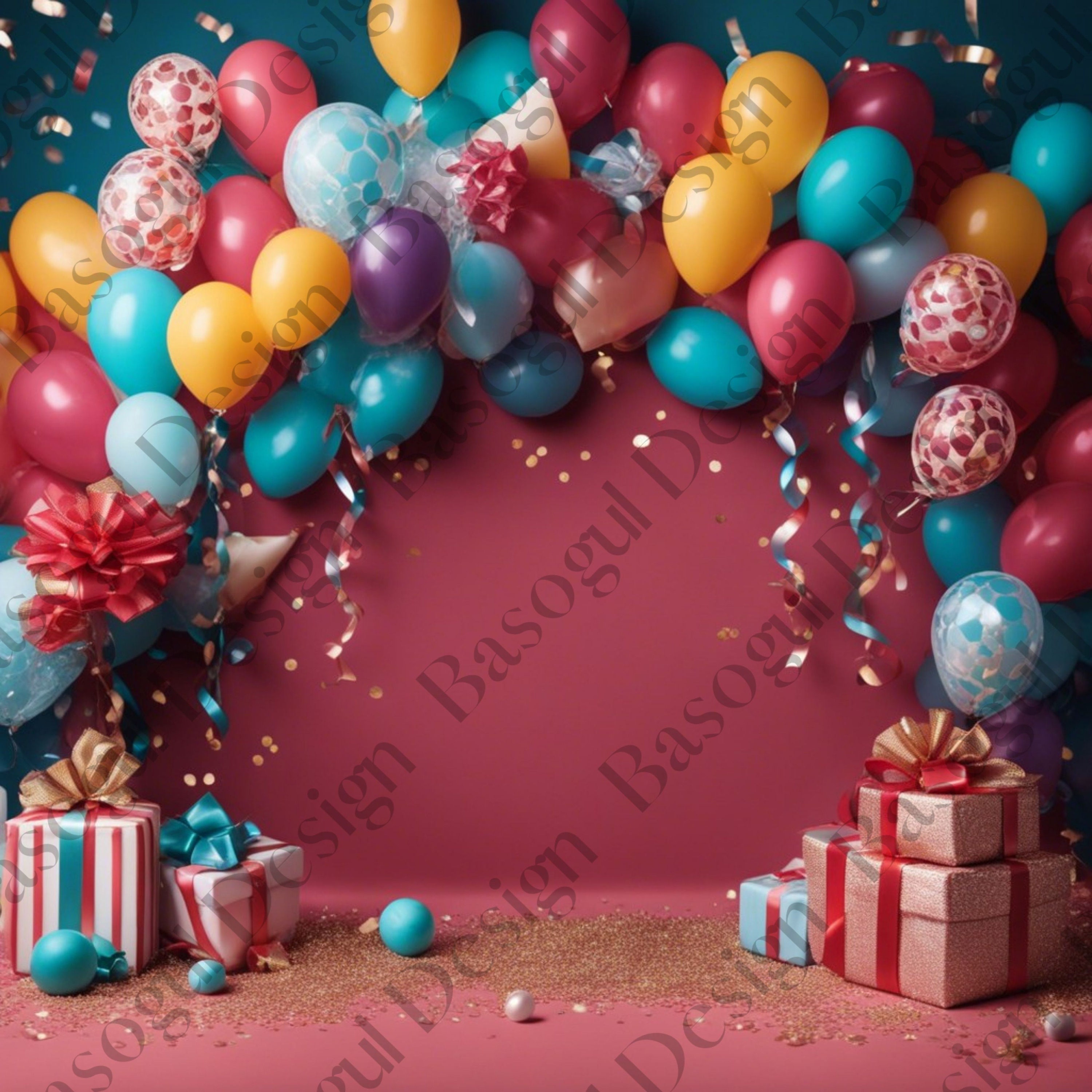 Birthday Party Digital Backdrop Photography Background Baby Kids ...