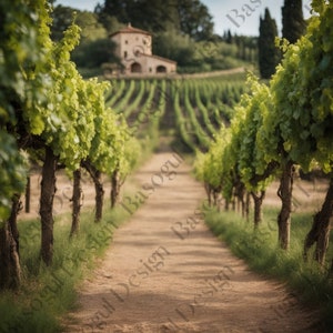 Vineyard Wedding Digital Backdrop Photography Background Countryside ...