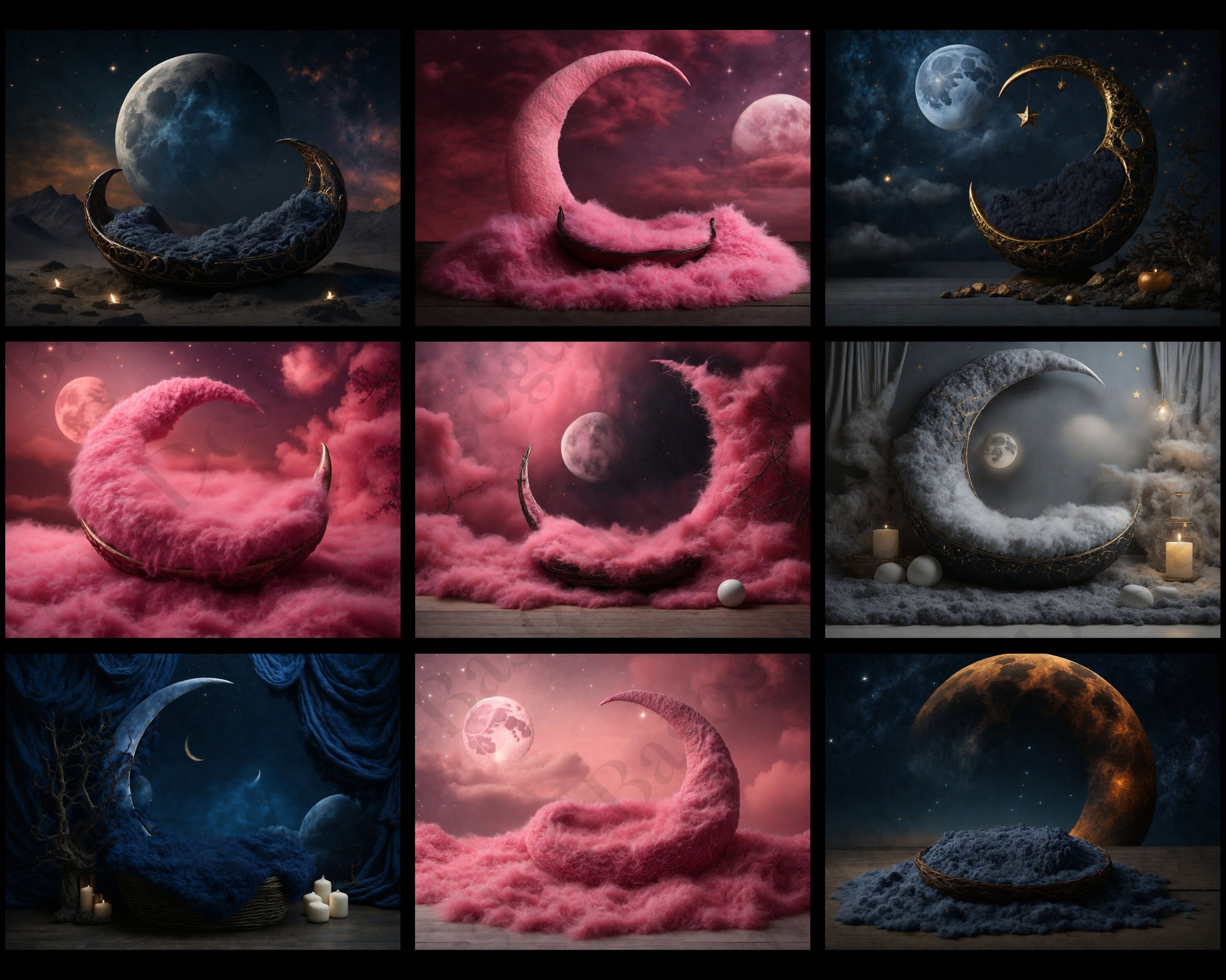 Moon Newborn Digital Backdrop: newborn DIGITAL - Etsy