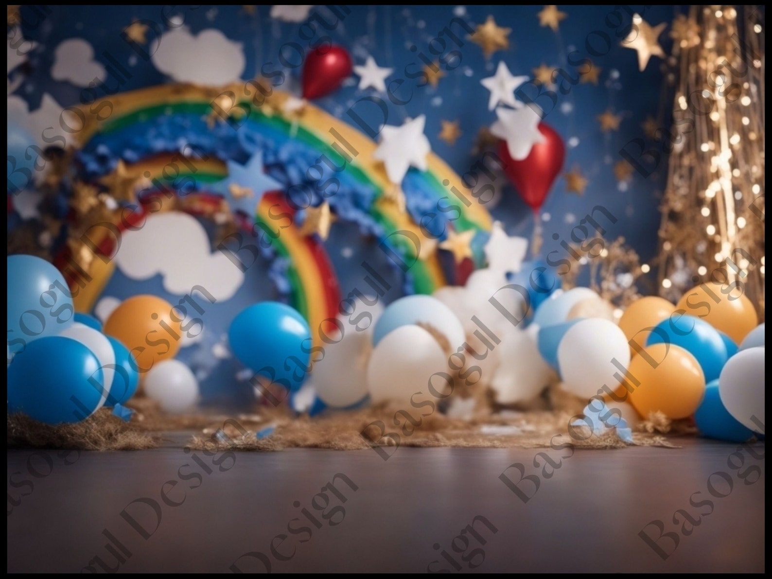 Baby Birthday Party Digital Backdrop Photography Background Birthday ...