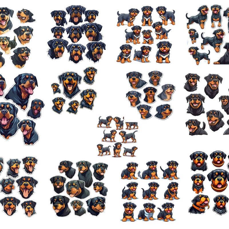 Rottweiler Stickers - Etsy