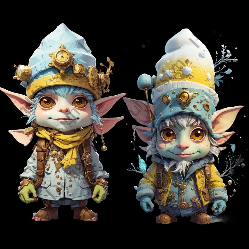 Steampunk Christmas Goblin Clipart Png 3d Chibi Goblin Clipart Cute ...