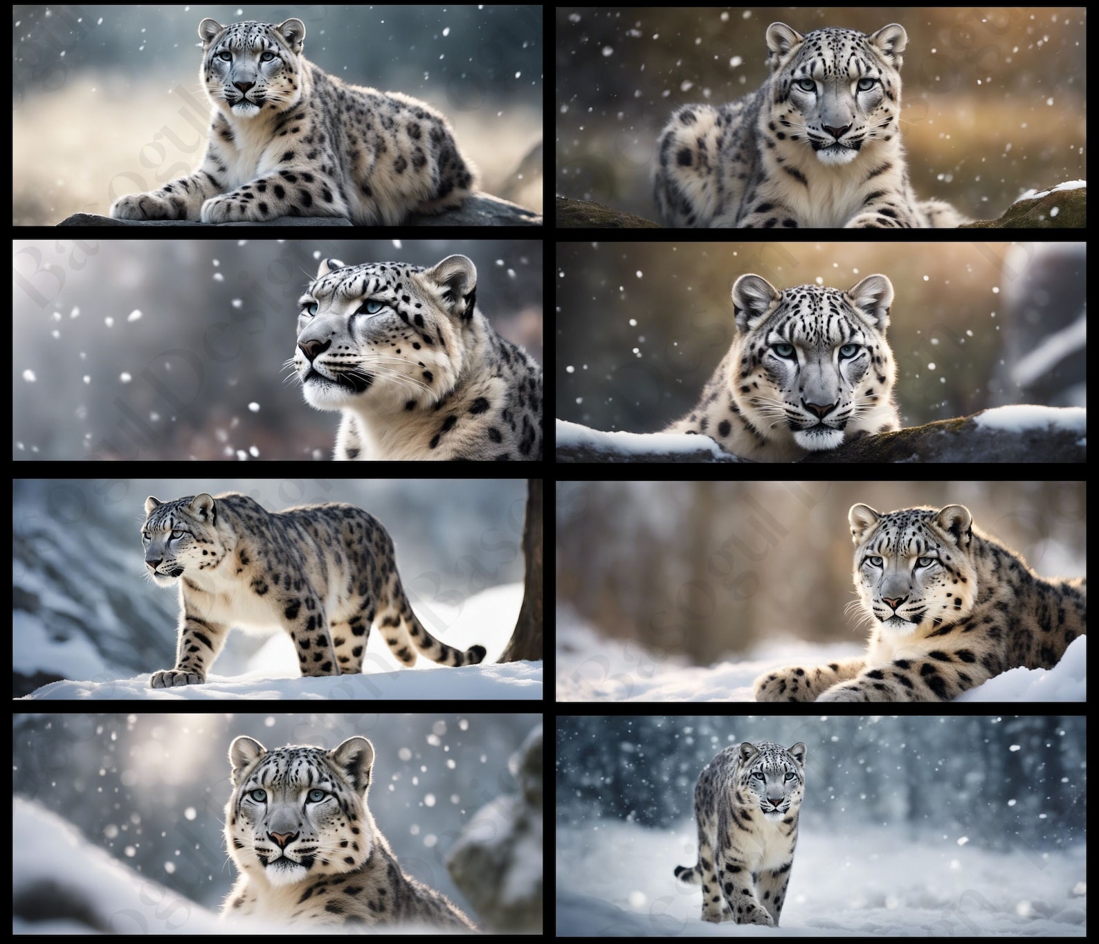 Snow Leopard Photography Stock Photos Cinematic Wildlife - Etsy