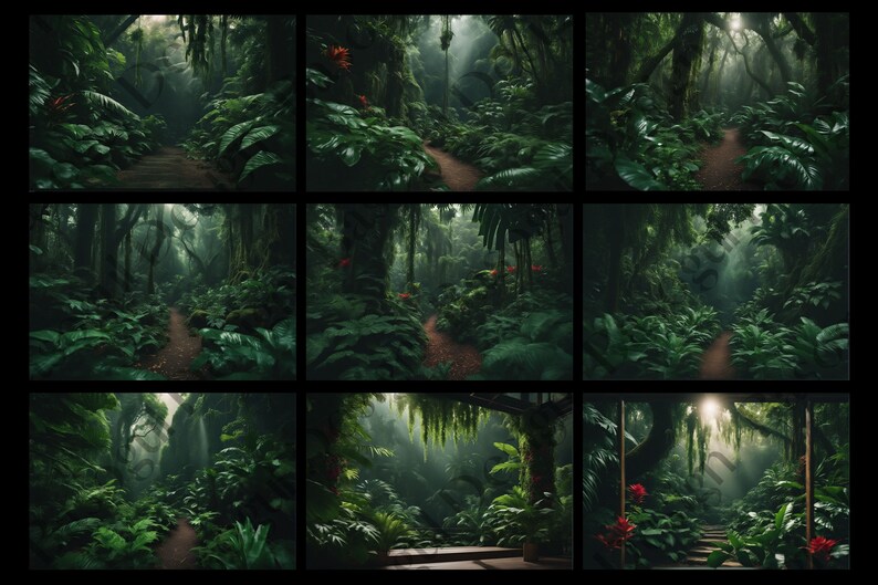 Tropical Forest Wedding Backdrop, Maternity Backdrop Forest Photoshoot ...