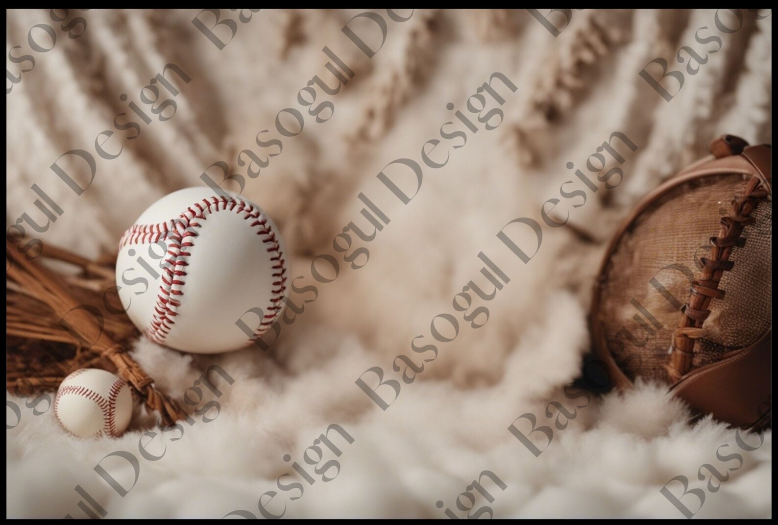 Baseball Baby Digital Backdrop Photography Background Newborn Backdrop ...