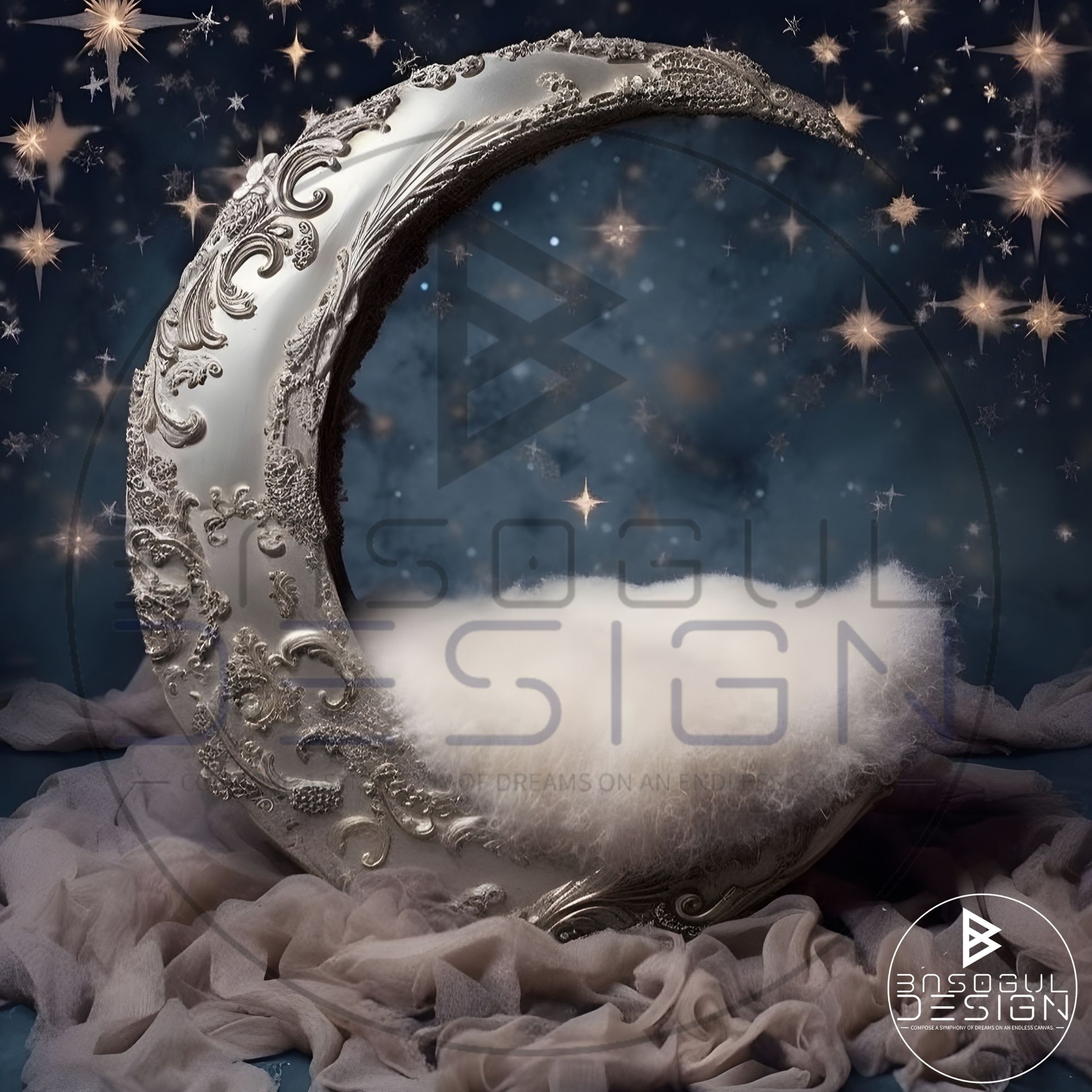 Moon Newborn Digital Backdrop: newborn DIGITAL Backdrop Baby Girl Boy ...