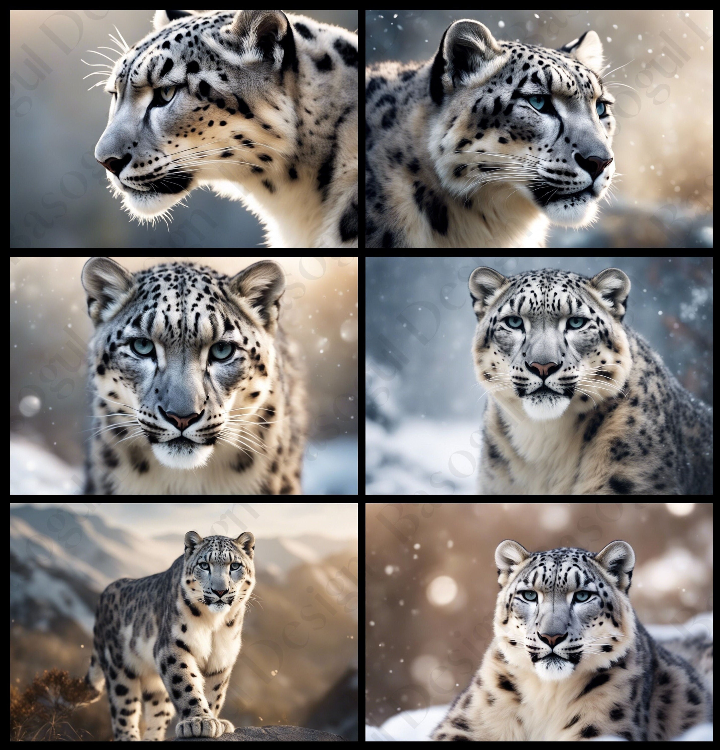 Snow Leopard Photography Stock Photos Cinematic Wildlife - Etsy