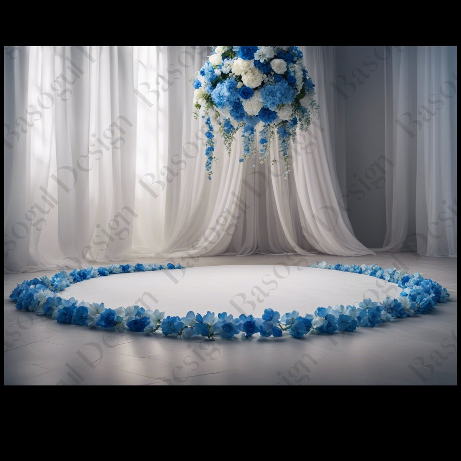 Blue White Maternity Digital Backdrop Photography Background Wedding ...