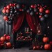 Halloween Backdrop Baby Photography Background Red Vampire Backdrop ...