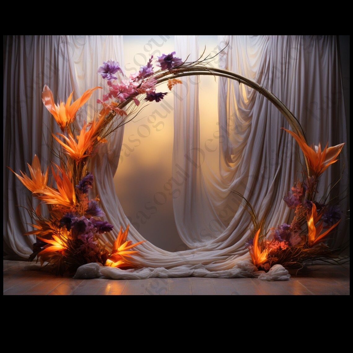 Bird of Paradise Maternity Digital Backdrop Photography Background ...