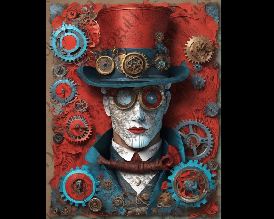 Steampunk Man Clipart: steampunk MAN Clipart - Etsy