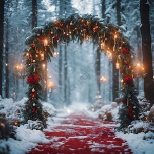Christmas Wedding Backdrop Photography Background Winter Ceremony ...