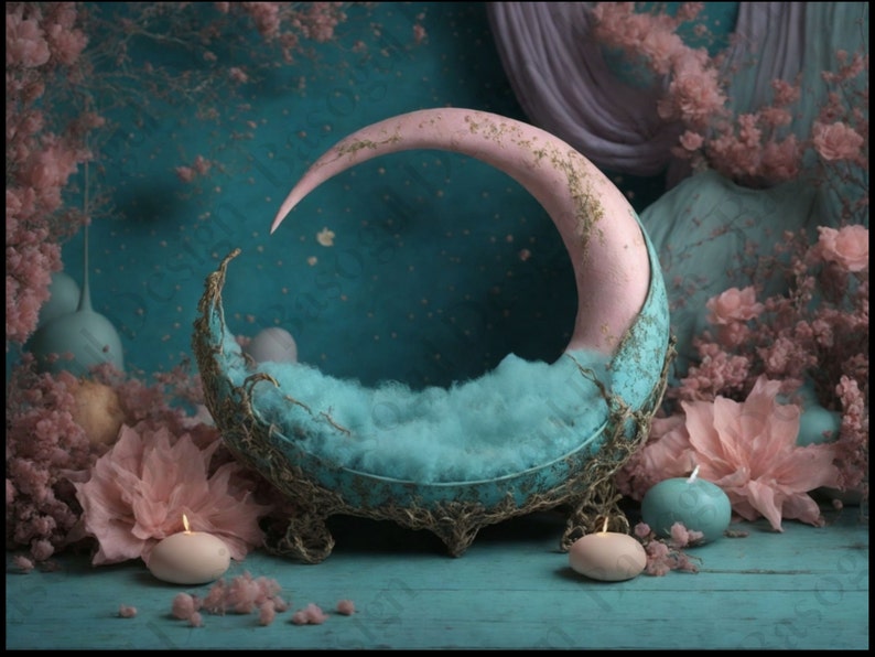Moon Newborn Digital Backdrop: newborn DIGITAL - Etsy