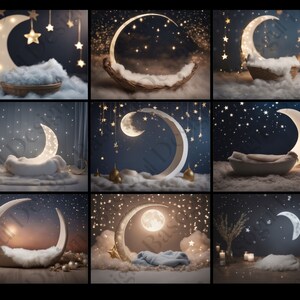 Moon Newborn Digital Backdrop: newborn DIGITAL - Etsy