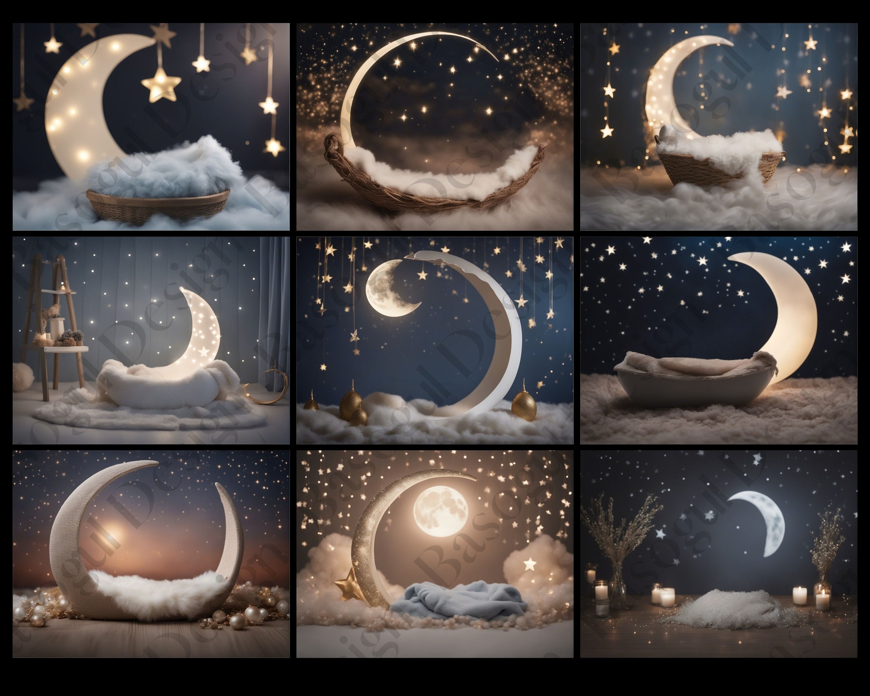 Moon Newborn Digital Backdrop: newborn DIGITAL - Etsy