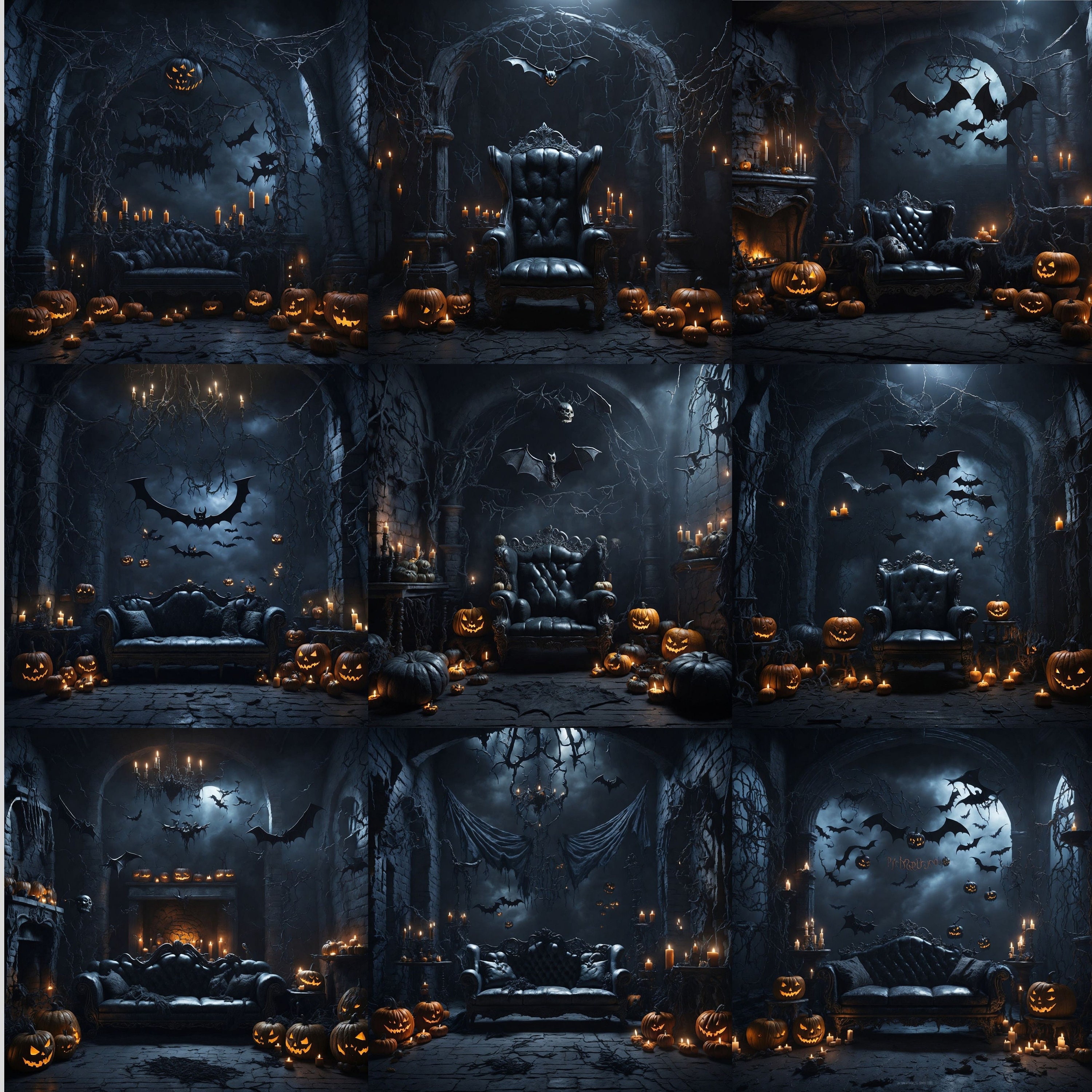 Halloween Backdrop Chair: "halloween DIGITAL Backdrop" Studio Overlay ...