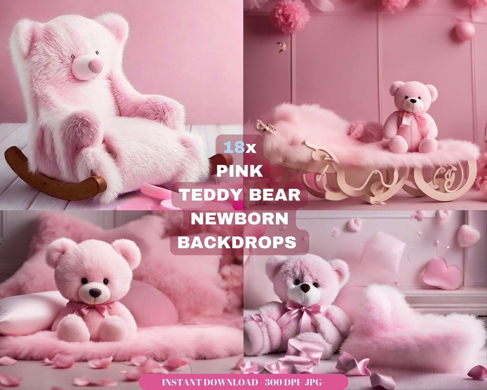 Teddy Bear Newborn Digital Backdrop: teddy BEAR Backdrop Photo Shoot ...