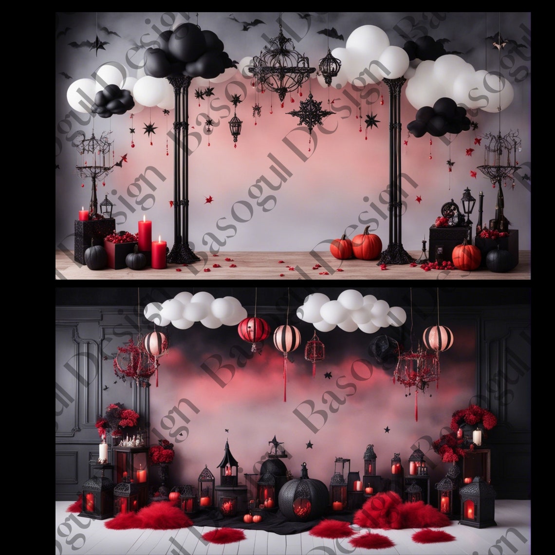 Halloween Backdrop Baby Photography Background Red Vampire - Etsy