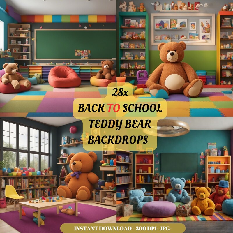 School Digital Background - Etsy