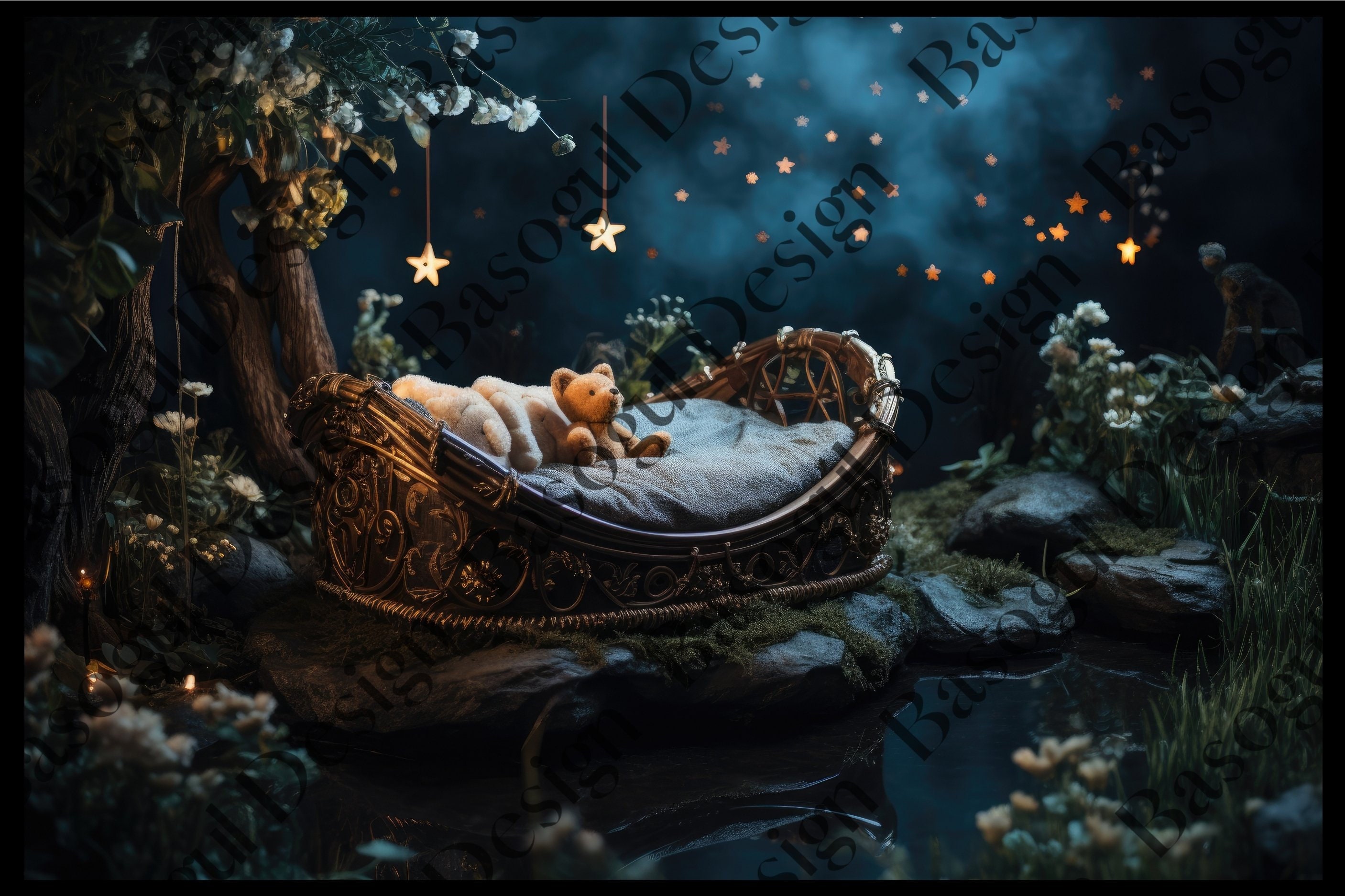 Teddy Bear Newborn Backdrop, Teddy Bear Boat Newborn Prop, Baby, Girl ...