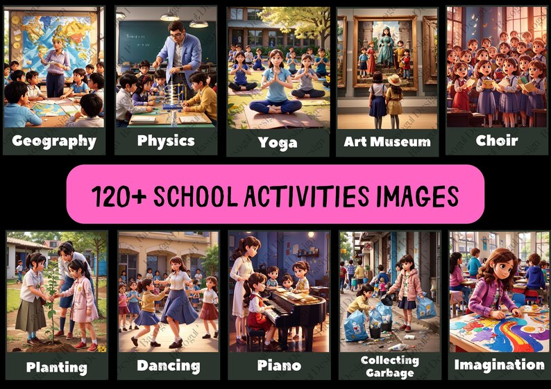 Flashcards School Activities Cliparts: "school Flashcards" Educational ...
