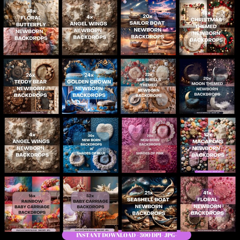 Moon Newborn Digital Backdrop: newborn DIGITAL Backdrop Baby Girl Boy ...