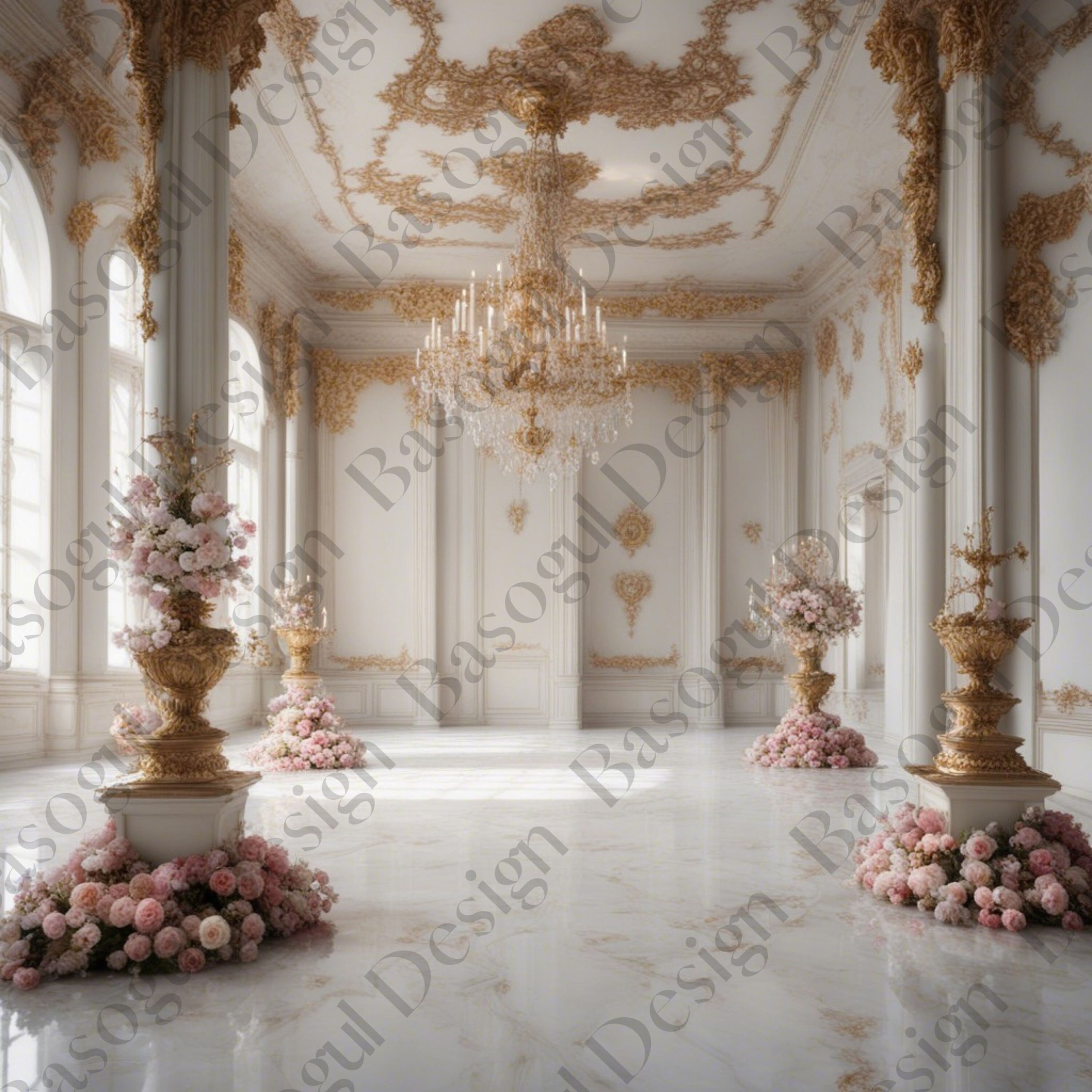Palace Wedding Digital Backdrop Maternity Royal Palace Floral - Etsy