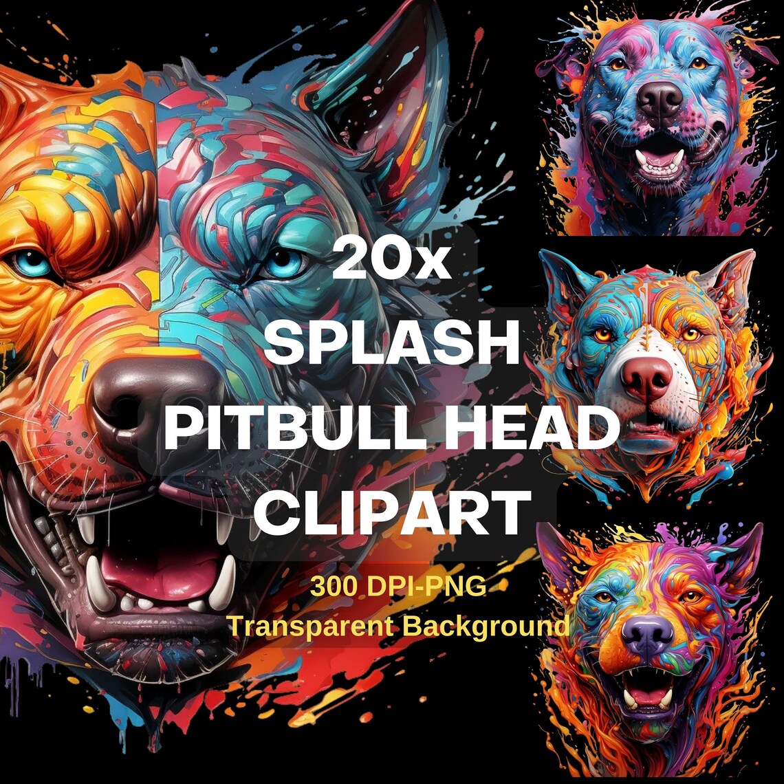 Pitbull Clipart Png, 3d Pitbull Clipart, Printable Colorful Pitbull ...