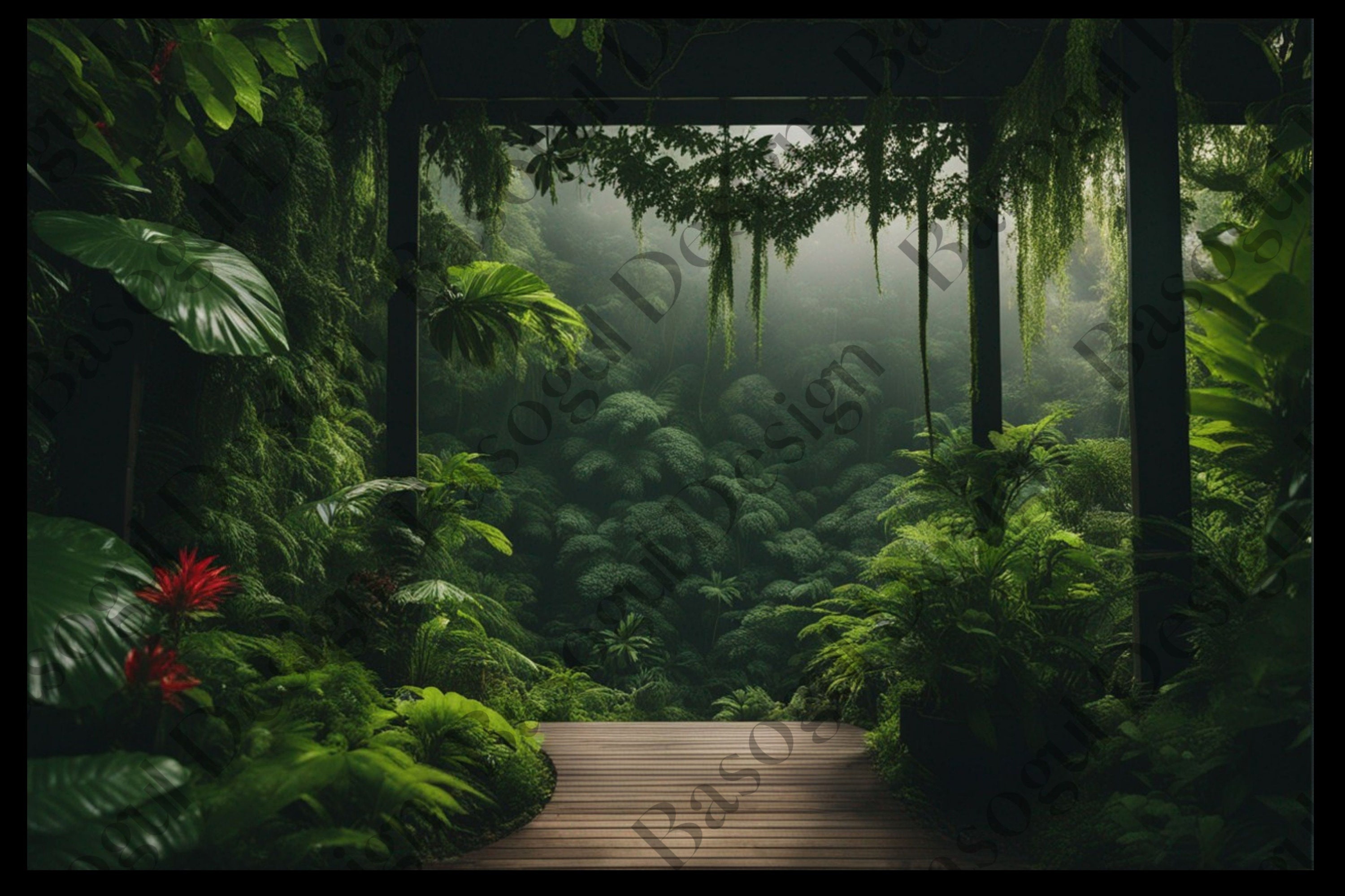 Tropical Forest Wedding Backdrop, Maternity Backdrop Forest Photoshoot ...