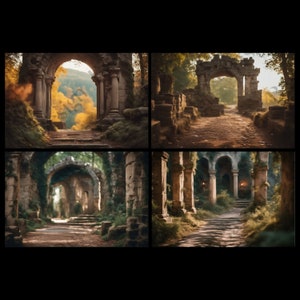 Antique Ruin Wedding Backdrop Photography Background Ancient Temple ...