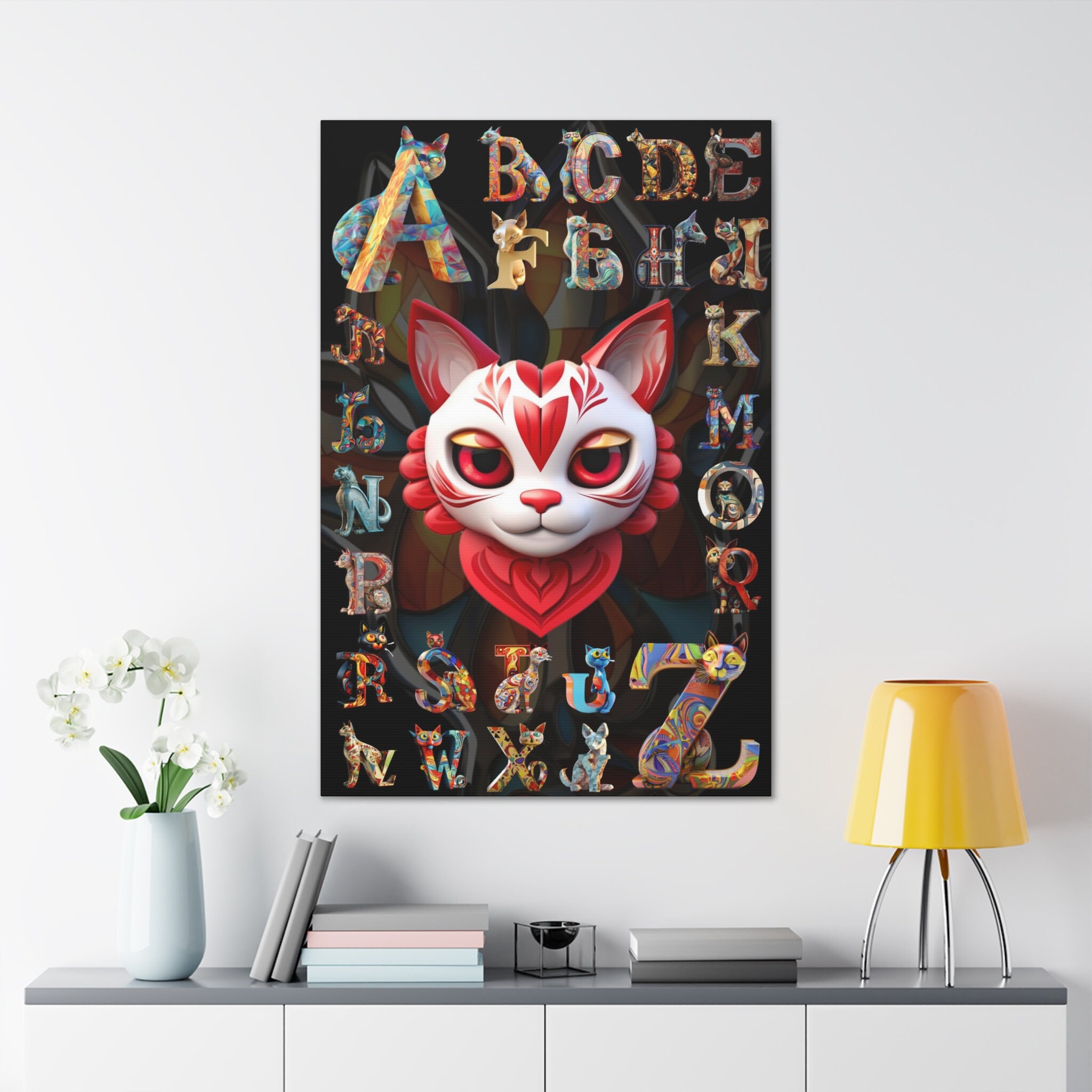 Alphabet Letter ABC Cat Cat Clipart Alphabet Set for Wall - Etsy