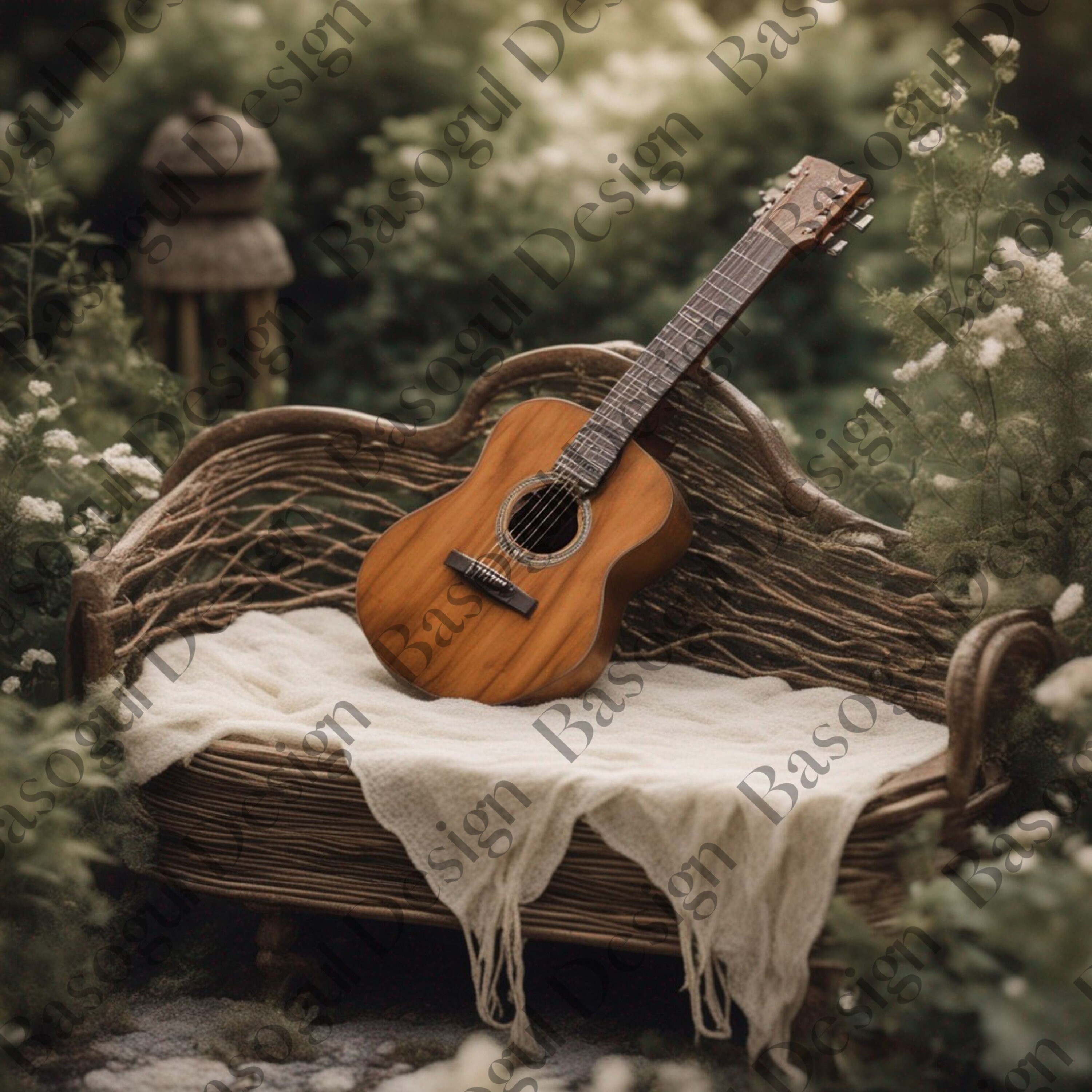 Newborn Digital Backdrop, Guitar, Baby, Girl, Boy, Newborn Photo Shoot ...