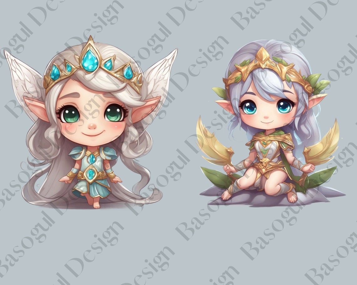 Chibi Elven Princess Clipart Png: chibi PRINCESS Clipart 3d Little Girl ...