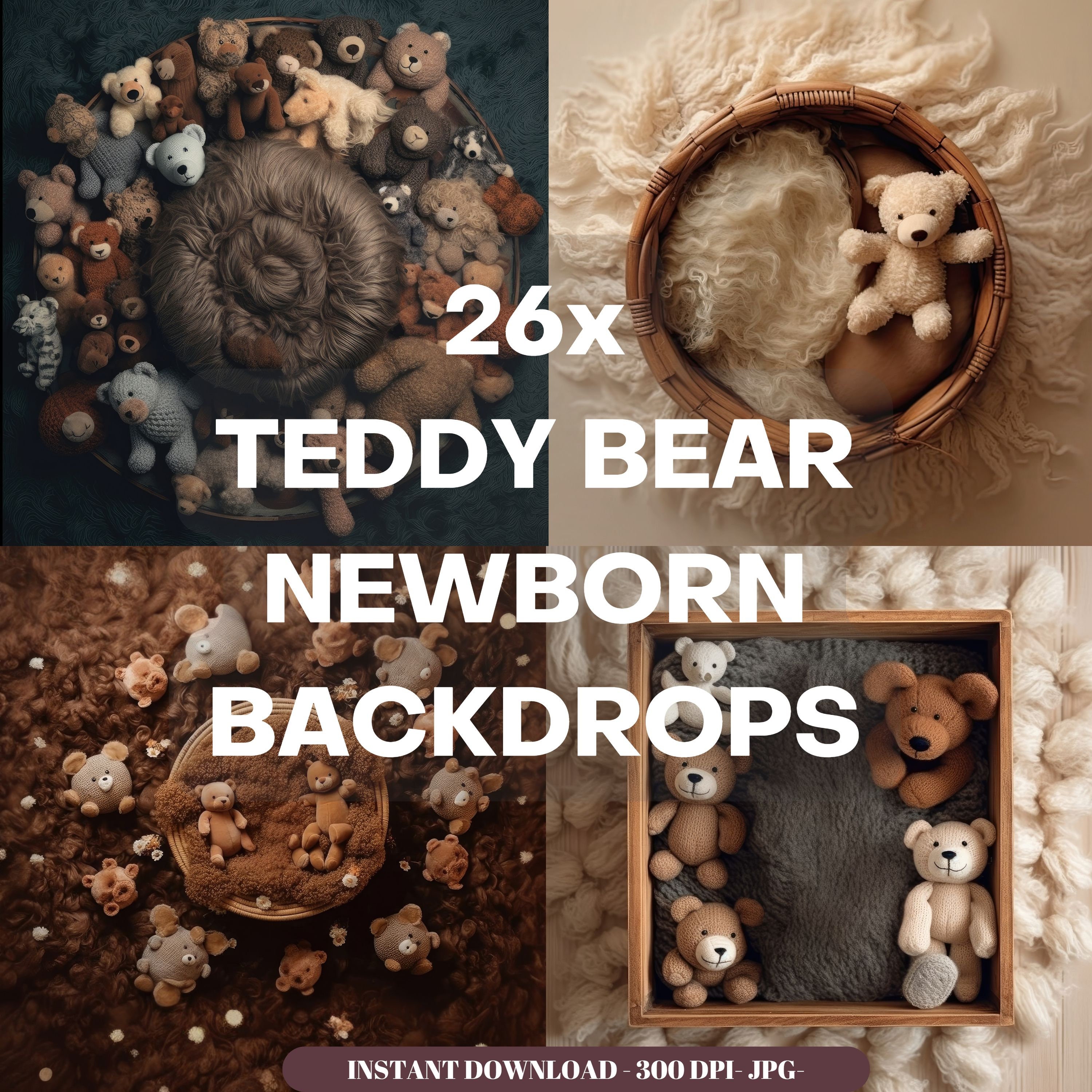 Teddy Bear Newborn Digital Backdrop: teddy BEAR Backdrop Photo Shoot ...