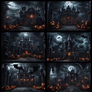 Halloween Backdrop Dracula Castle: "halloween DIGITAL Backdrop" Vampire ...