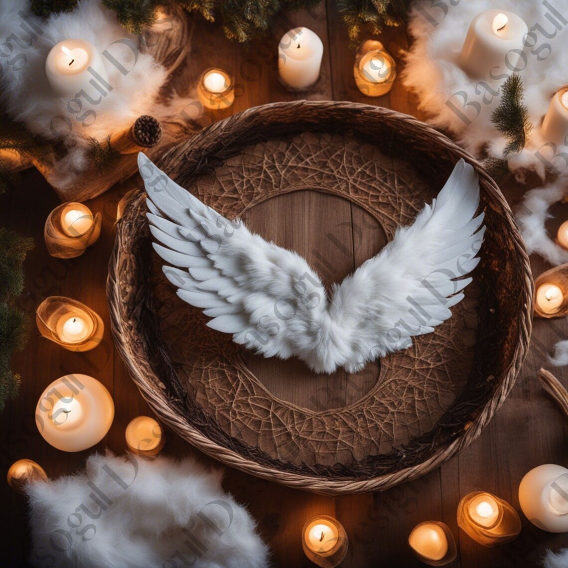 Angel Wings Newborn Digital Backdrop: "angel WINGS Backdrop" Boy Girl ...