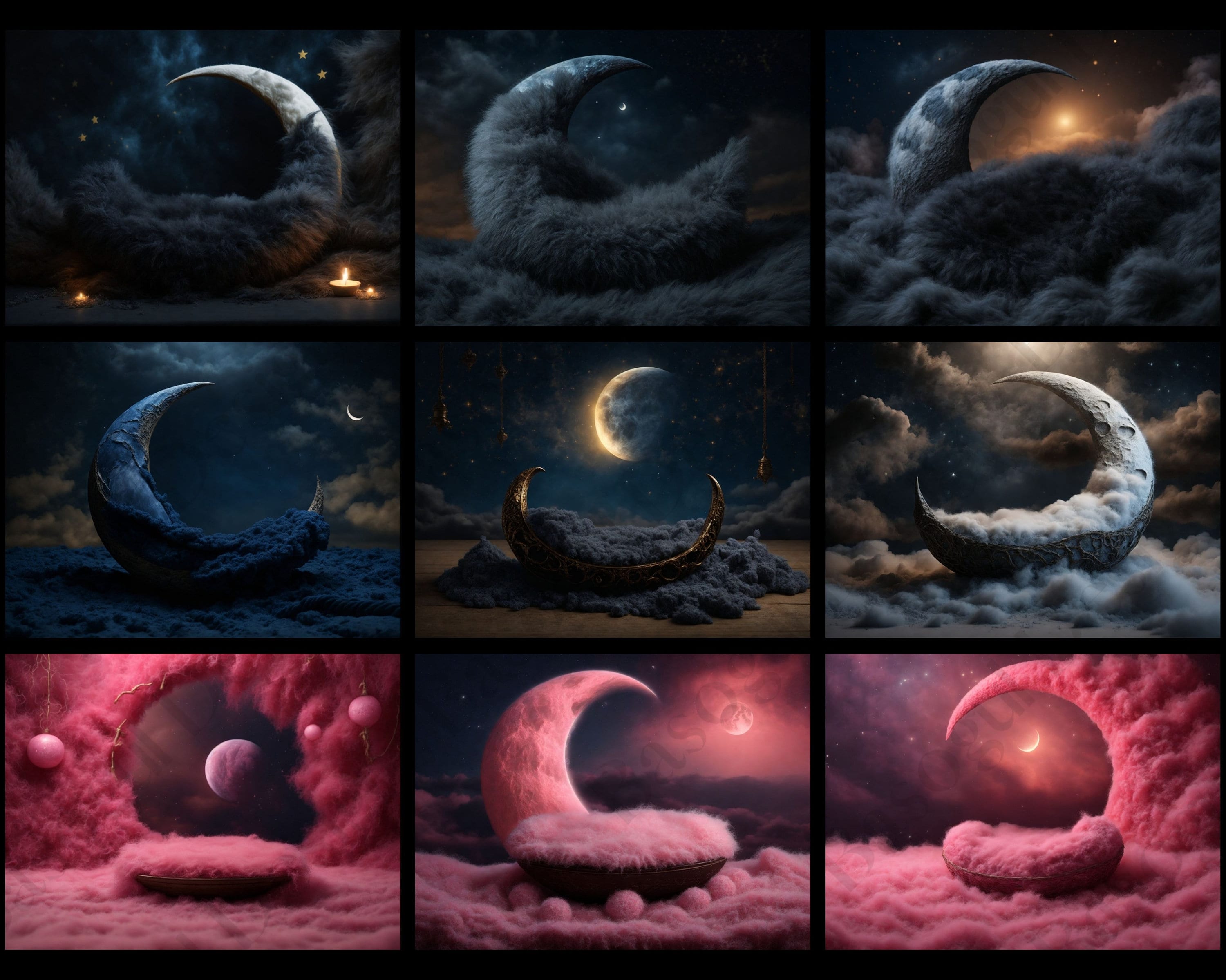 Moon Newborn Digital Backdrop: newborn DIGITAL - Etsy