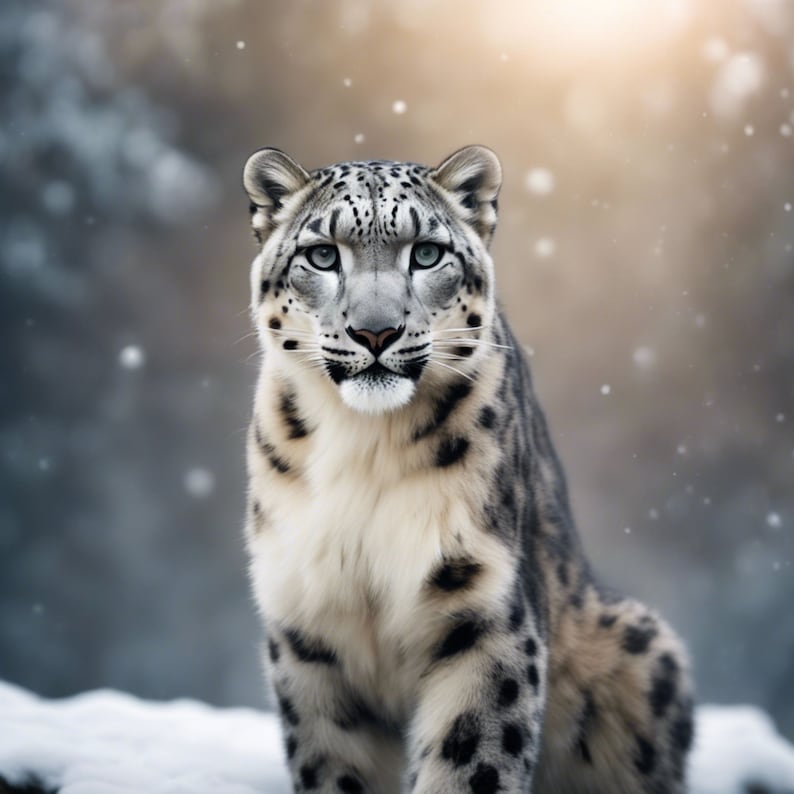 Snow Leopard Photography Stock Photos Cinematic Wildlife - Etsy
