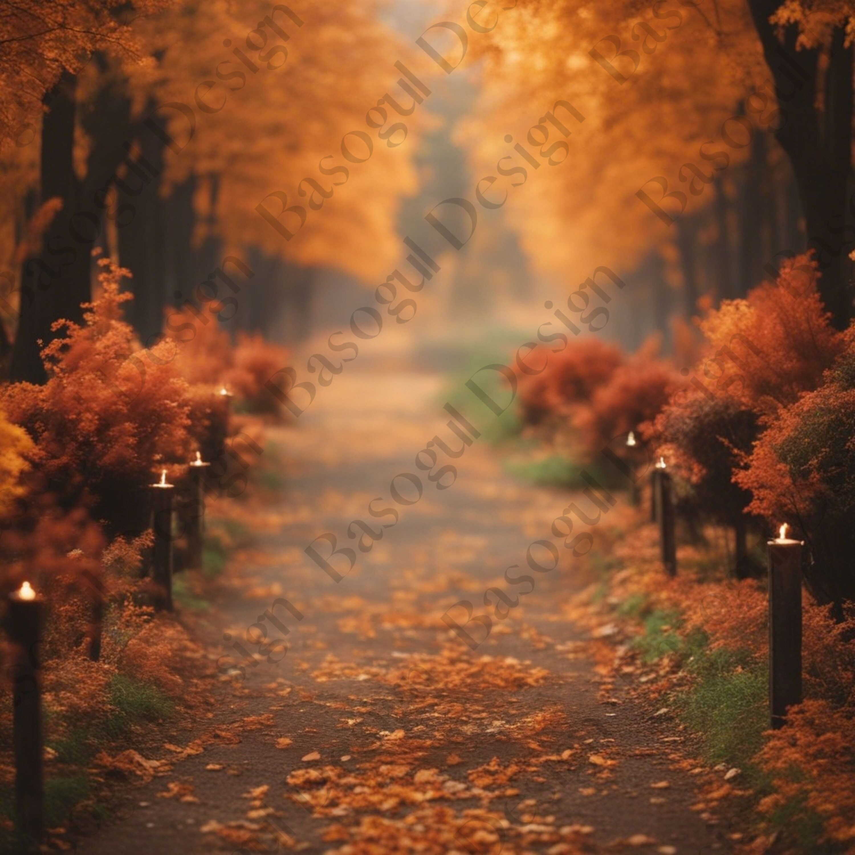 Autumn Wedding Backdrop Photography Background Fall Leaves Ceremony ...