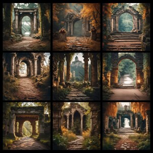 Antique Ruin Wedding Backdrop Photography Background Ancient Temple ...