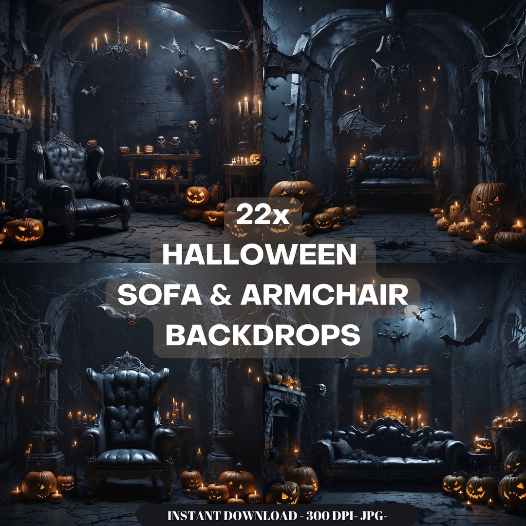 Halloween Backdrop Chair: "halloween DIGITAL Backdrop" Studio Overlay ...