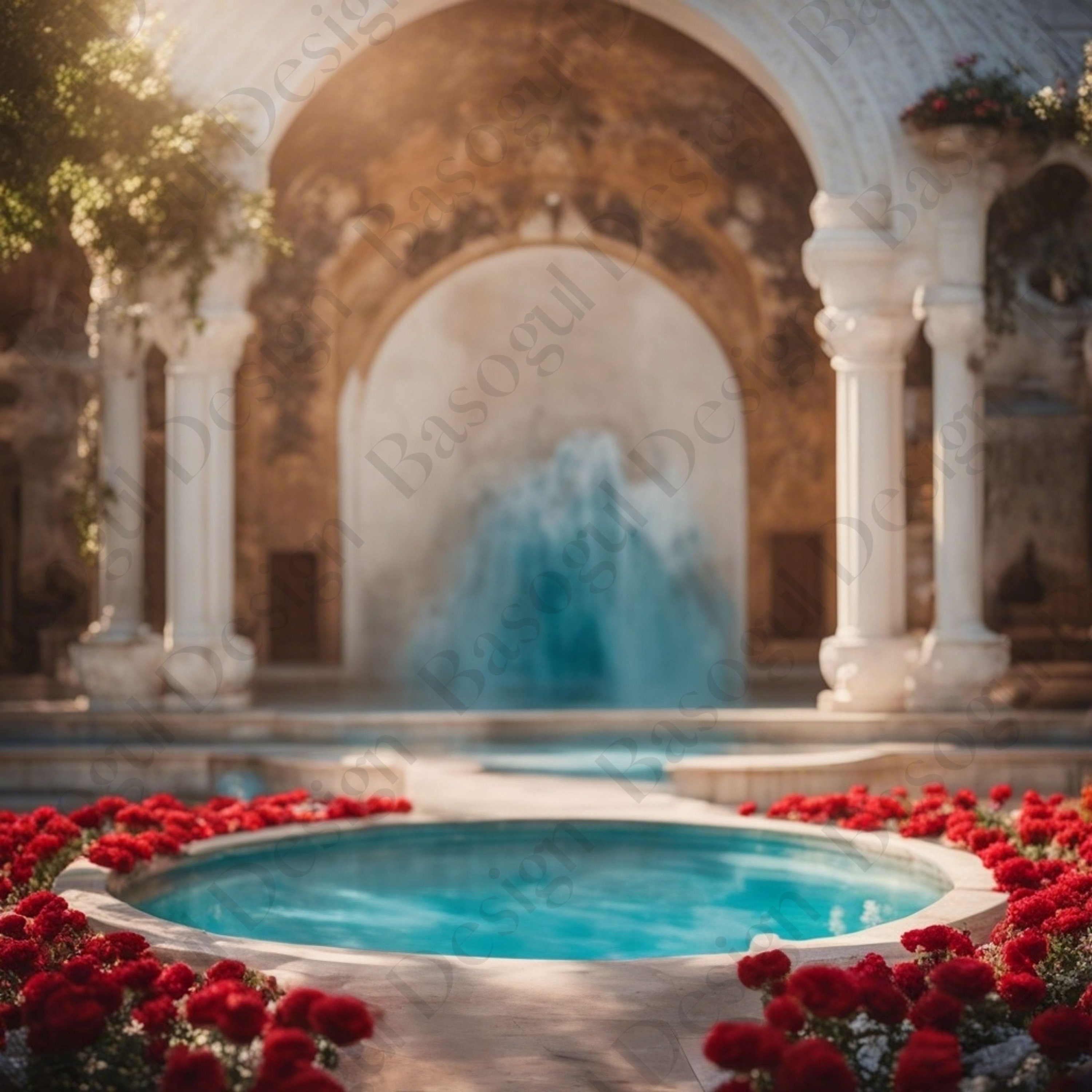 Fountain Maternity Digital Backdrop Photography Background Wedding ...
