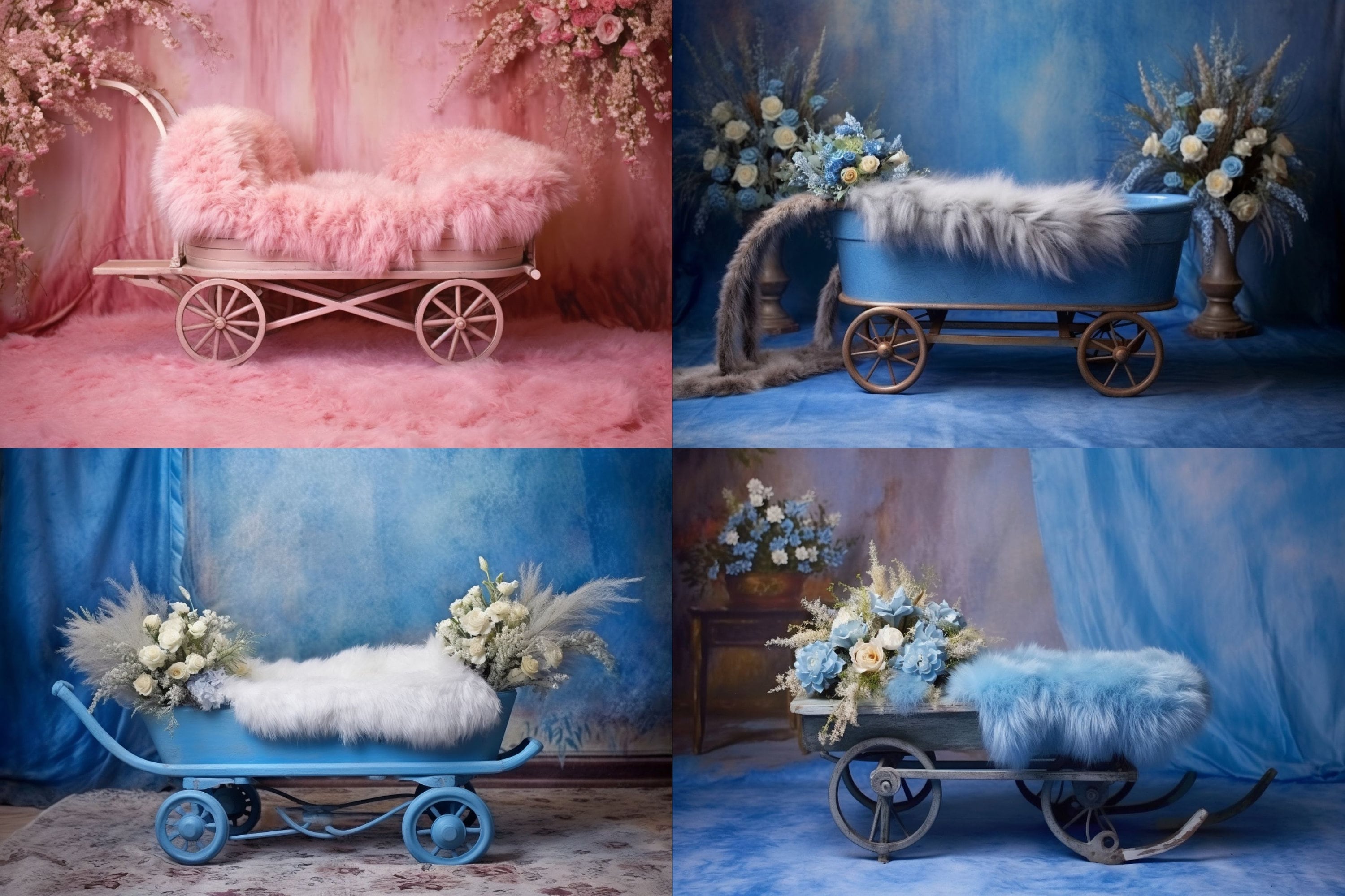 Baby Pram Newborn Digital Backdrop Maternity Props Pram - Etsy