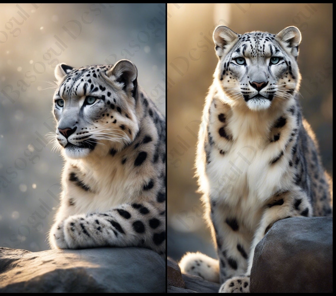 Snow Leopard Photography Stock Photos Cinematic Wildlife - Etsy