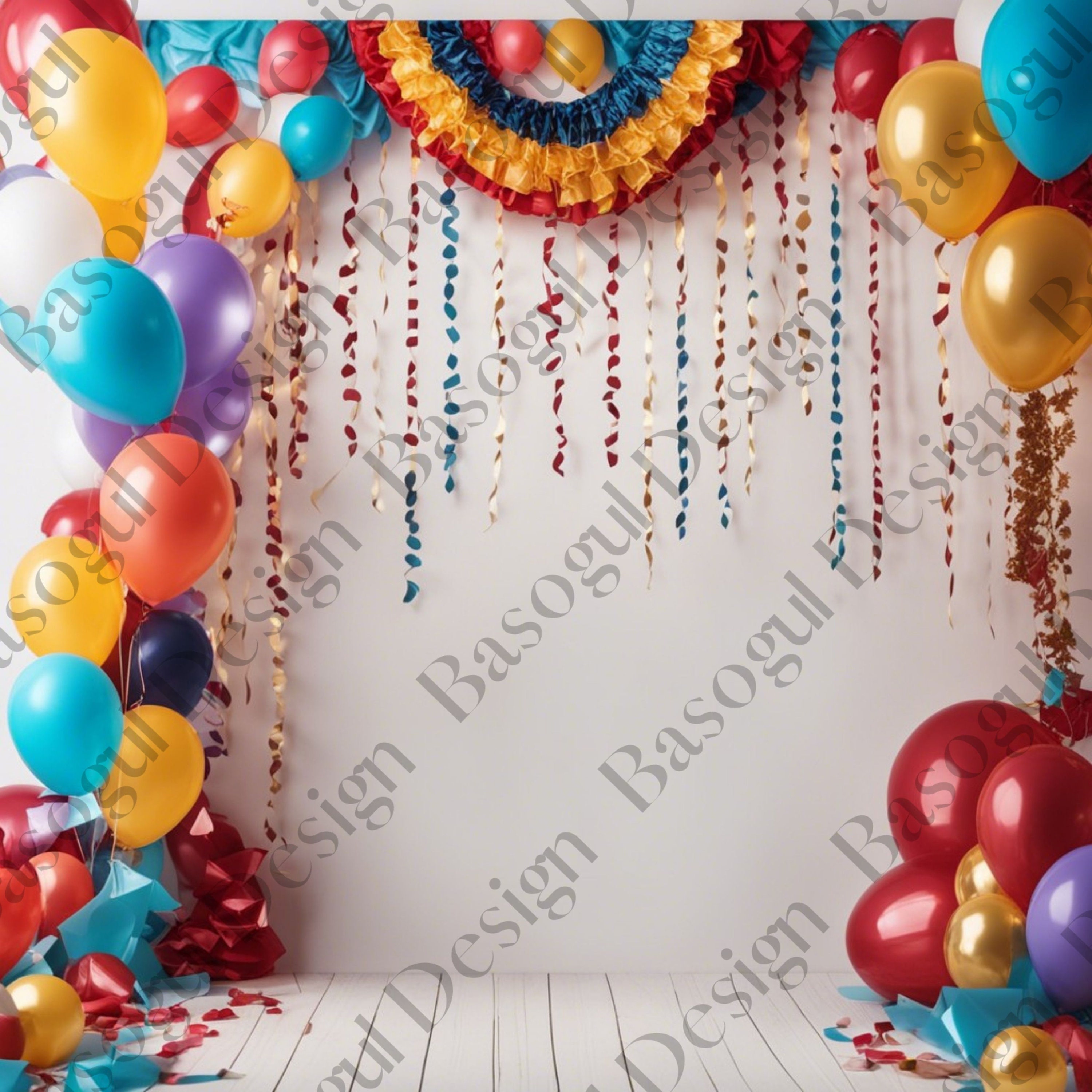 Birthday Party Digital Backdrop Photography Background Baby Kids ...